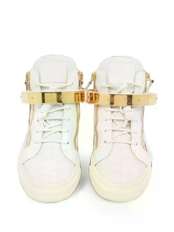 GIUSEPPE ZANOTTI Coby Croc-embossed High-top Sneakers