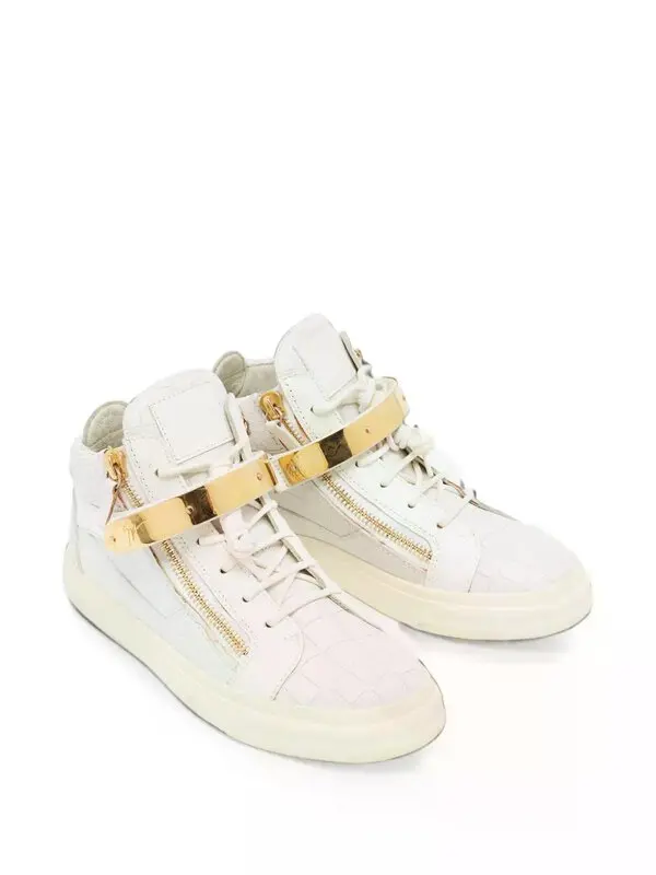 GIUSEPPE ZANOTTI Coby Croc-embossed High-top Sneakers