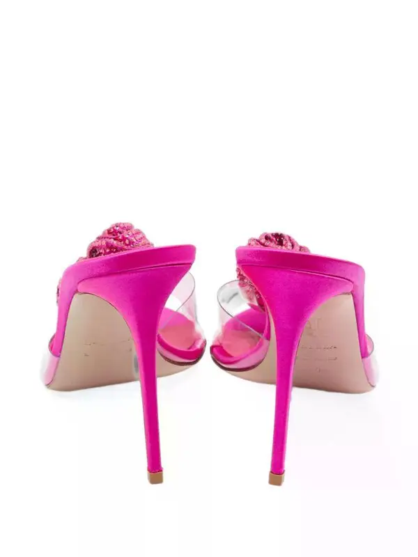 LE SILLA Rose Appliqué Stiletto Sandals