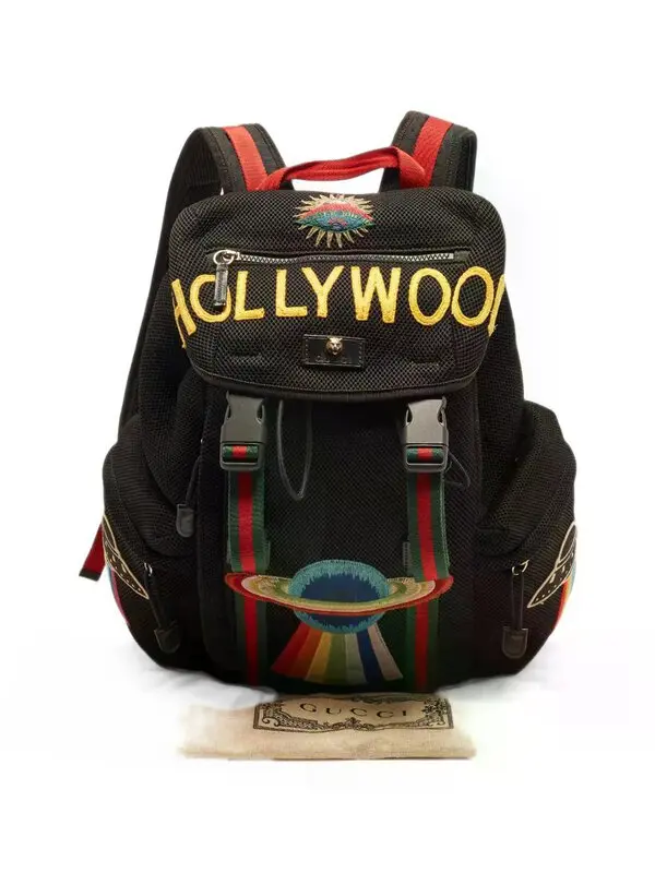 Gucci Hollywood Embroidered Mesh Backpack