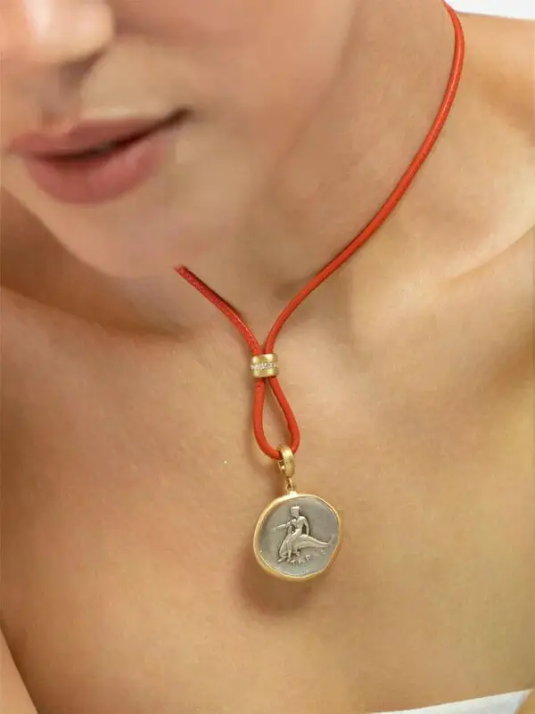 LEIGH MAXWELL 18k Yellow Dolphin Pendant Necklace