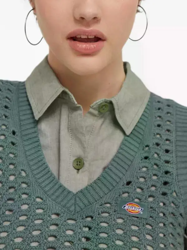 Dickies Openwork Knit V-neck Vest