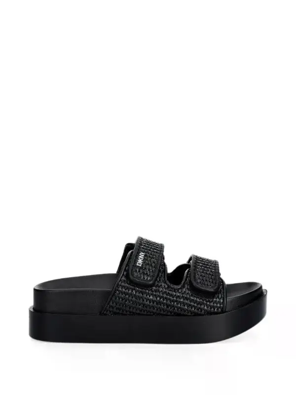 Dkny Piper Woven Touch-strap Platform Slides