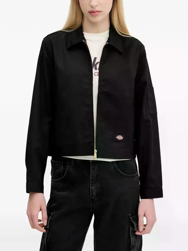Dickies Zip Front Jacket With Pointed Collar