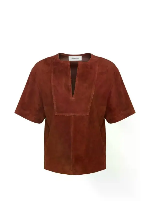 YVES SALOMON Double-sided V-neck Top