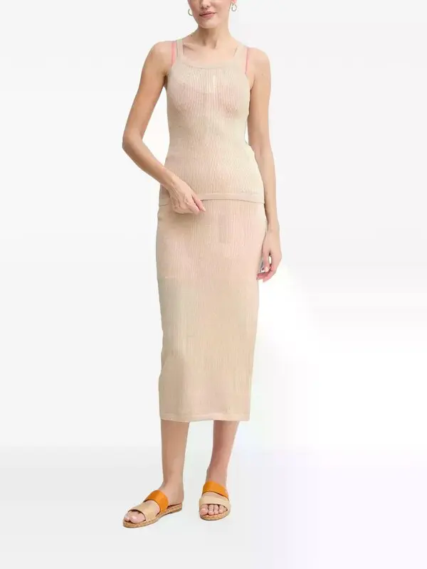 Dkny Ribbed-knit Sleeveless Top