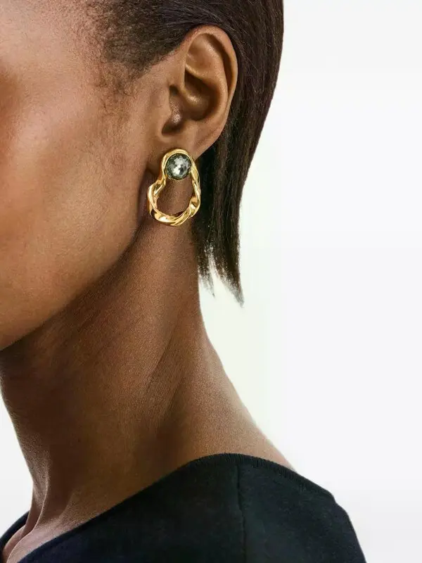 Oscar De La Renta Loop Hammered Earrings