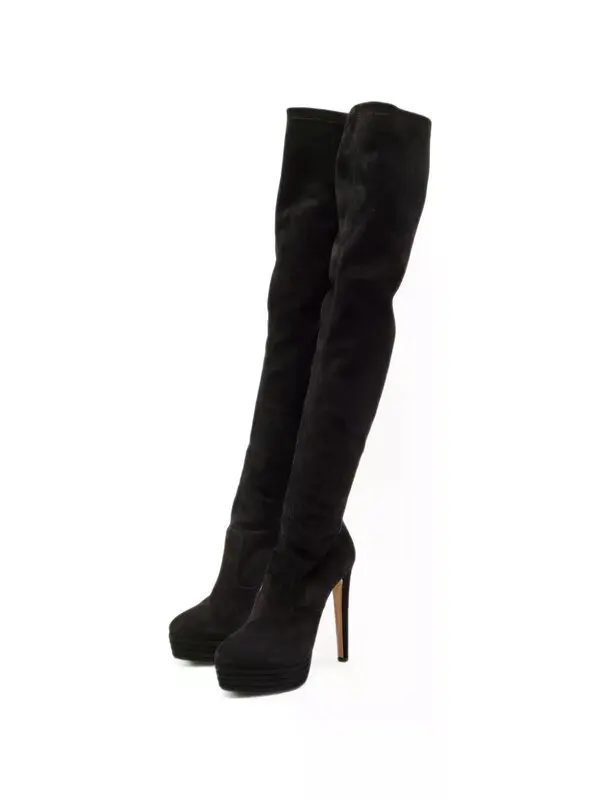 LE SILLA Suede Platform Stiletto Over The Knee Boots