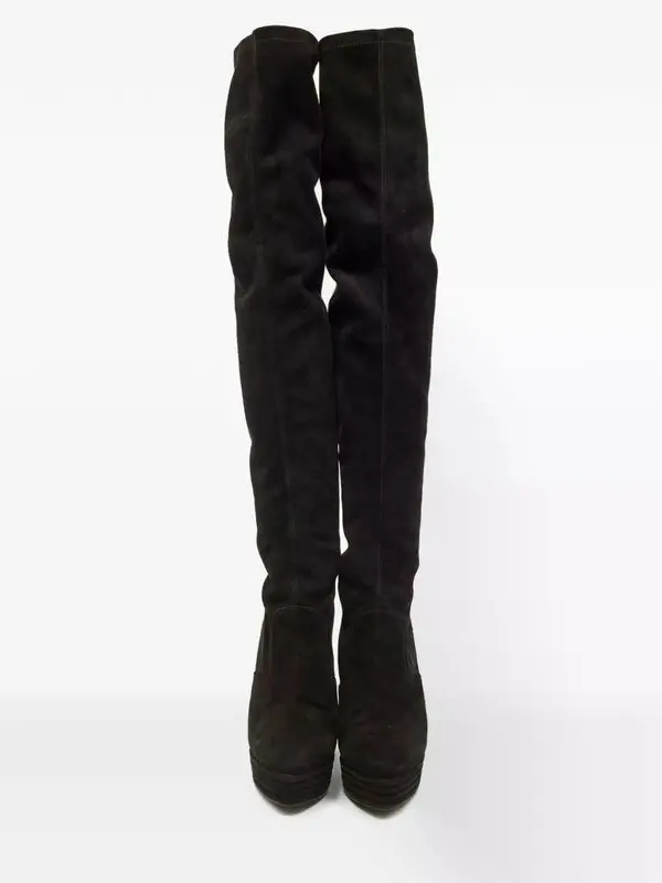 LE SILLA Suede Platform Stiletto Over The Knee Boots