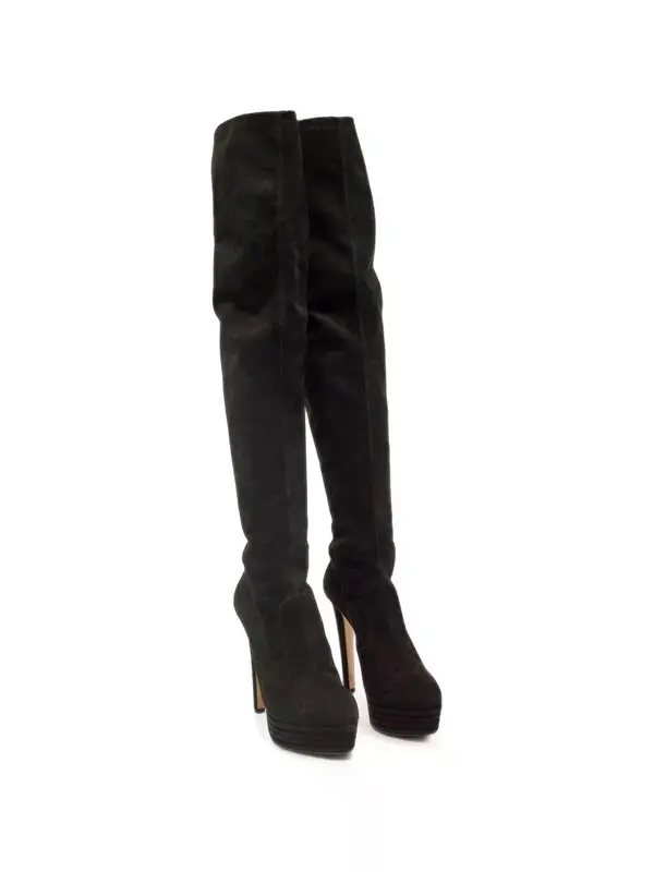LE SILLA Suede Platform Stiletto Over The Knee Boots