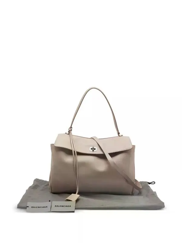 Balenciaga Rodeo Leather Top Handle Bag - Neutrals