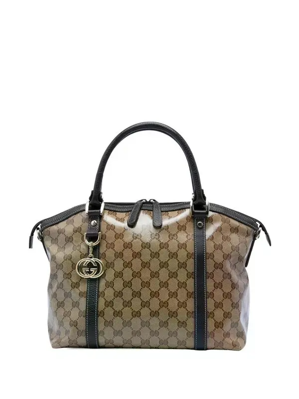 Gucci 2016-2026 Medium Gg Crystal Charm Dome Satchel