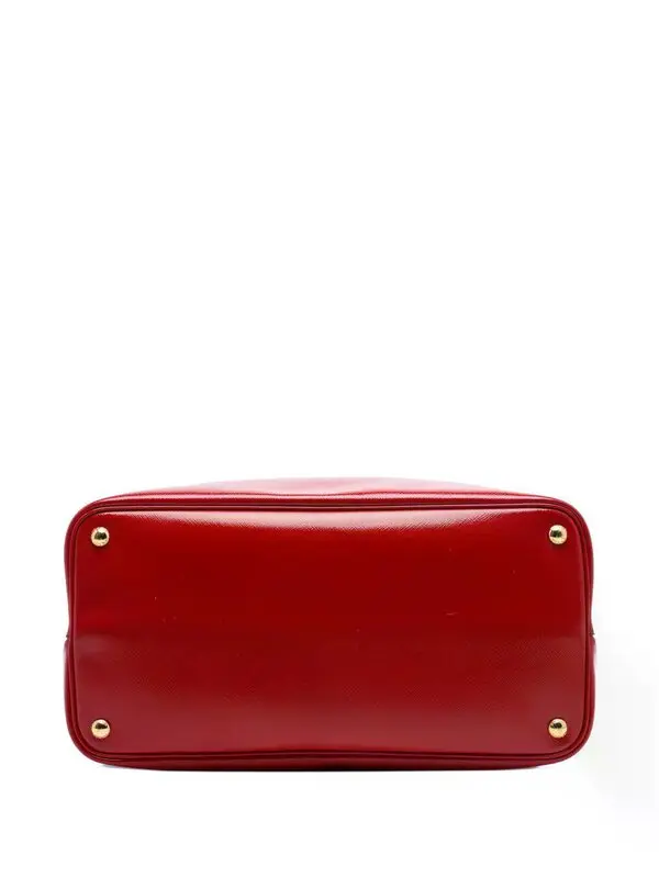 Prada 2010-2026 Medium Saffiano Vernice Double Satchel
