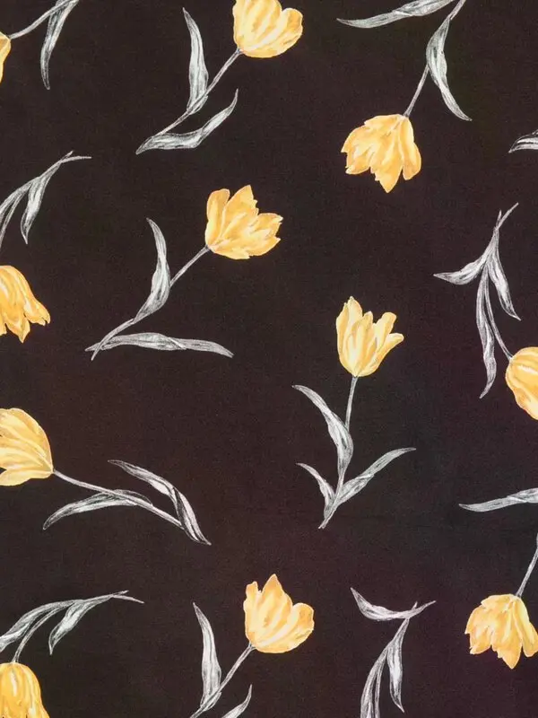 Jacquemus Tulip-print Square Scarf - Black