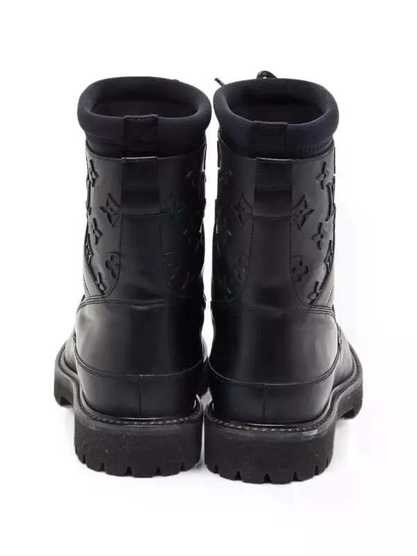 LOUIS VUITTON Landscape Monogram Combat Boots