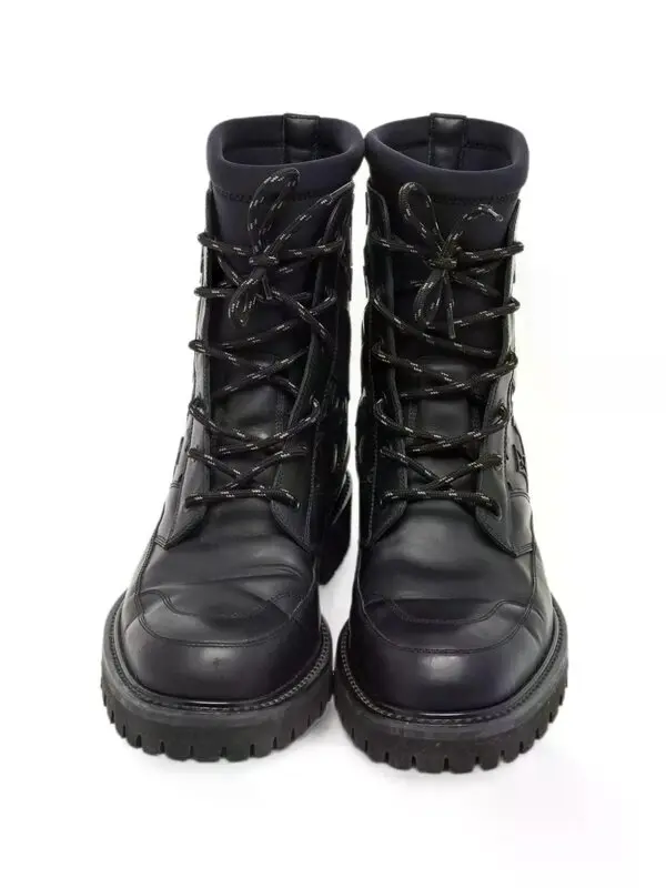 LOUIS VUITTON Landscape Monogram Combat Boots