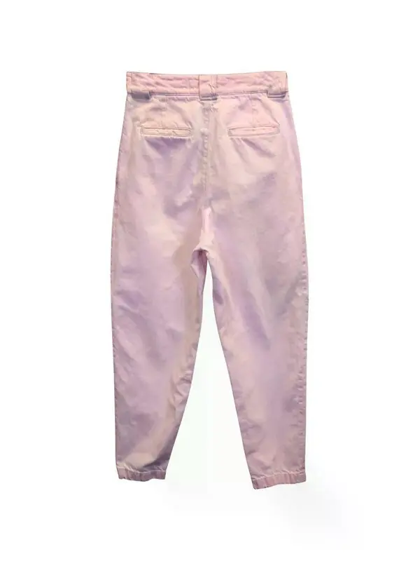 IRO PARIS Pleated Tapered Cotton Denim Trousers