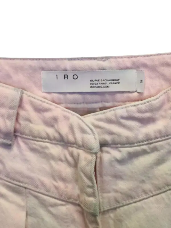 IRO PARIS Pleated Tapered Cotton Denim Trousers