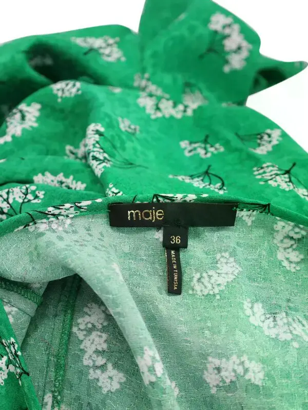 Maje Printed Smocked Jumpsuit