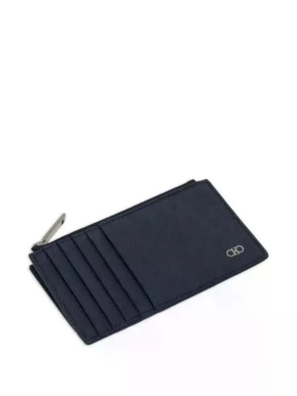 FERRAGAMO Gancini Zipped Cardholder - Blue
