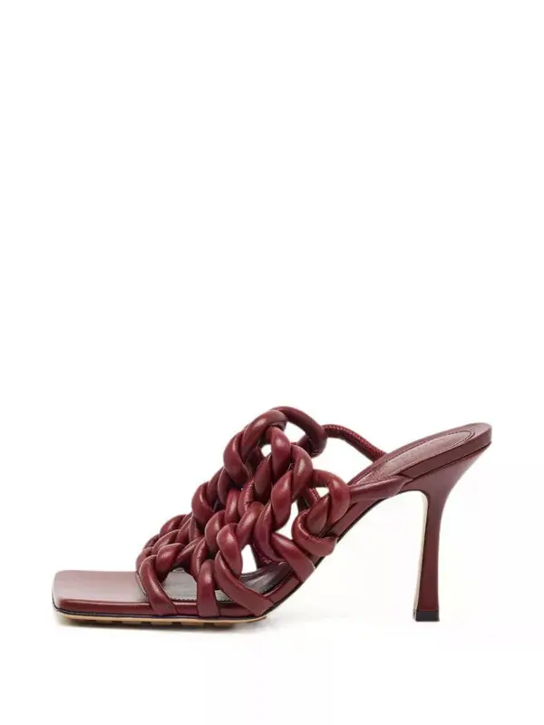 Bottega Veneta Rope Detail Square Toe Stiletto Sandals