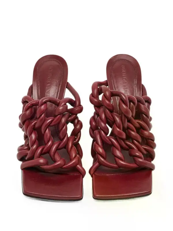 Bottega Veneta Rope Detail Square Toe Stiletto Sandals