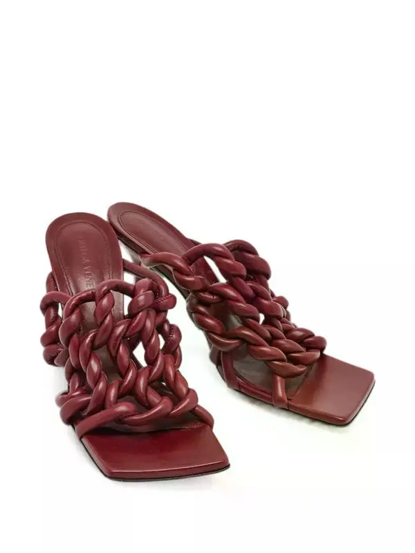 Bottega Veneta Rope Detail Square Toe Stiletto Sandals