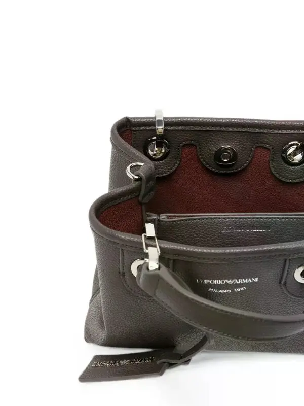Emporio Armani Mini Myea Pebbled-texture Tote Bag