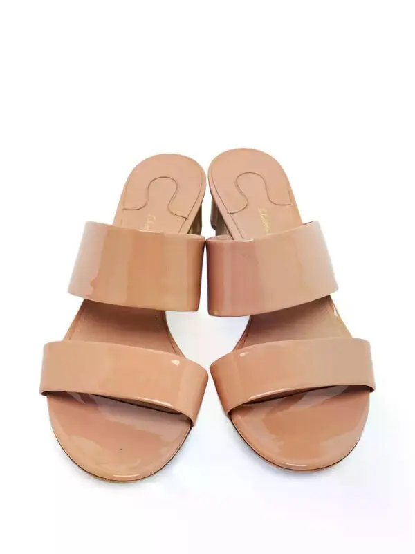 FERRAGAMO Dual-strap Flower-heel Sandals