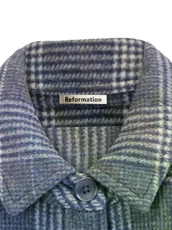 REFORMATION Plaid Print Wool Jacket