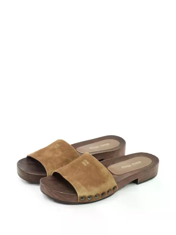 Miu Miu Studded Leather Clogs