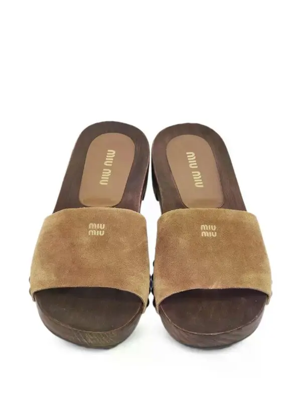 Miu Miu Studded Leather Clogs
