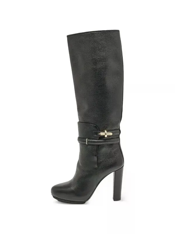 Balenciaga Turn-lock Knee-high Boots - Black