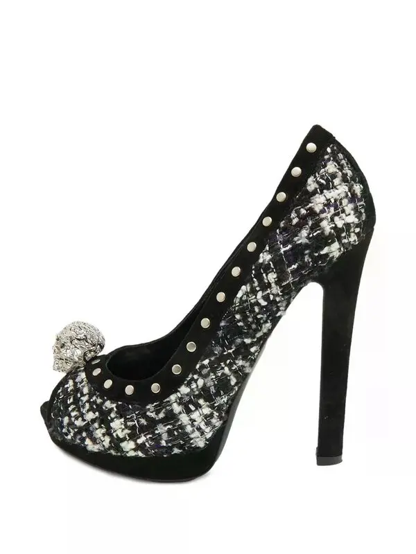 Alexander McQueen Skull Peep-toe Pumps