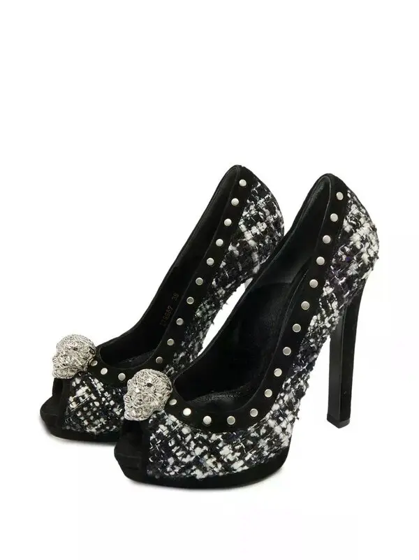 Alexander McQueen Skull Peep-toe Pumps