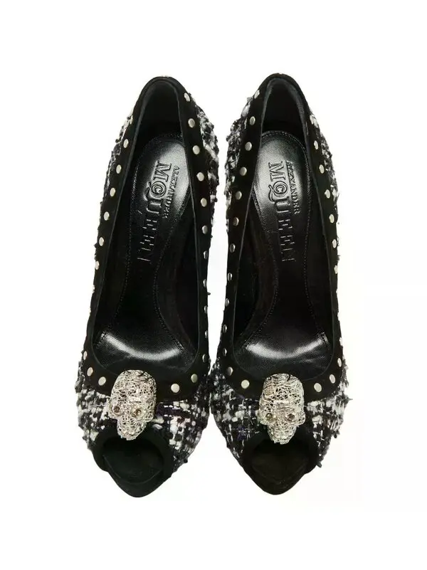 Alexander McQueen Skull Peep-toe Pumps