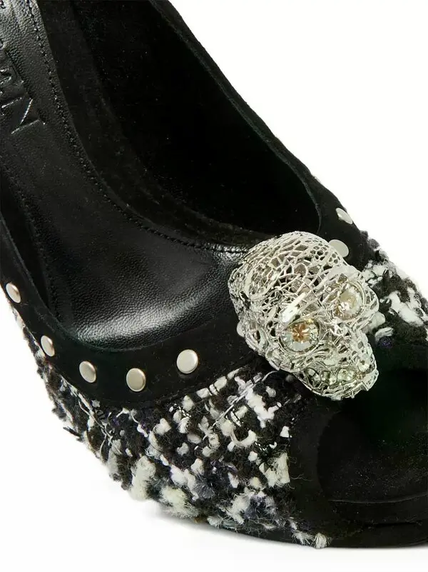 Alexander McQueen Skull Peep-toe Pumps