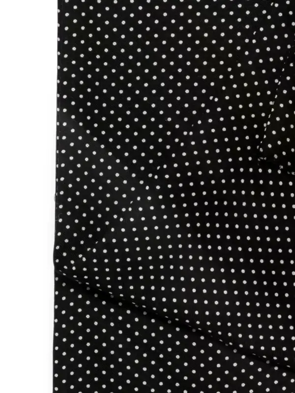 CENERE GB Polka-dot Fringed Scarf