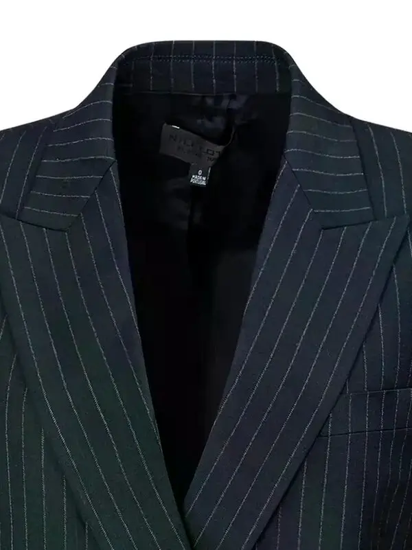 NILI LOTAN Leston Pinstriped Double-breasted Blazer