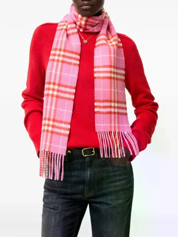 Burberry Narrow Check Cashmere Scarf