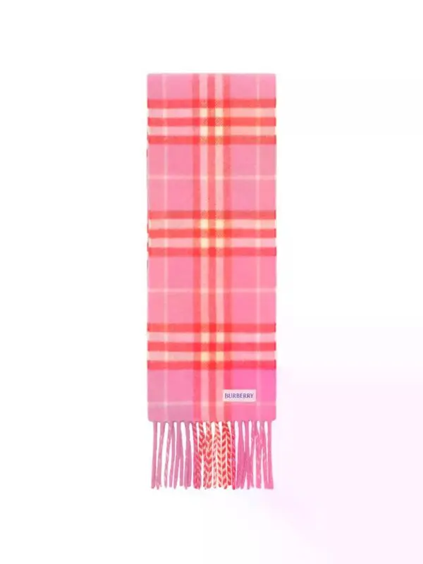 Burberry Narrow Check Cashmere Scarf - Pink