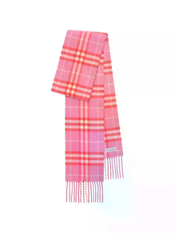 Burberry Narrow Check Cashmere Scarf - Pink