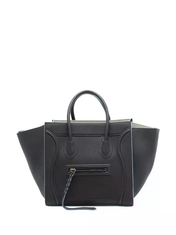Celine 2016 Medium Leather Phantom Luggage Tote Bag - Grey