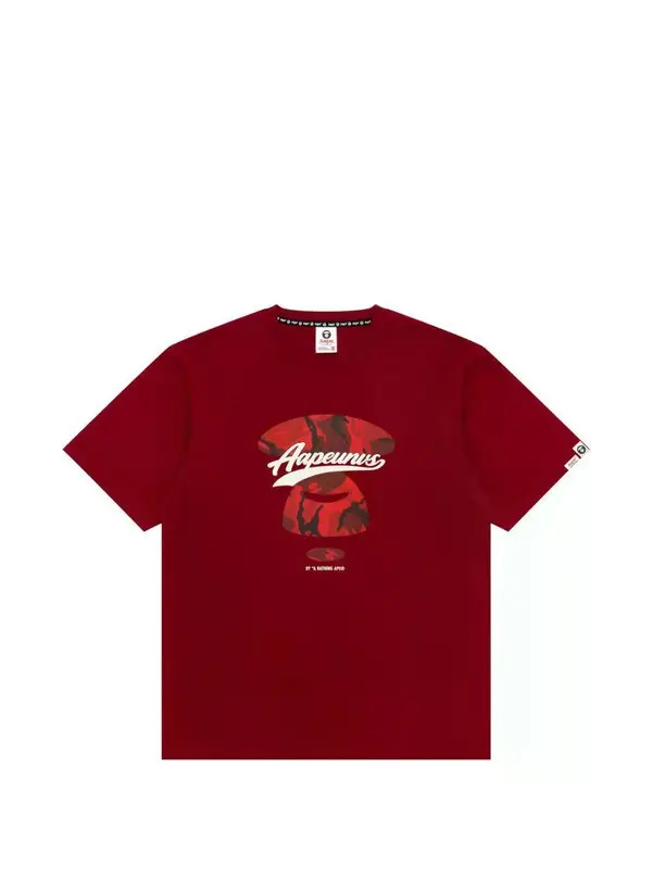 AAPE BY *A BATHING APE Moonface-print Cotton T-shirt