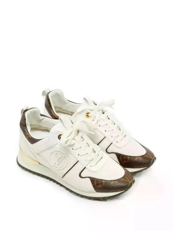 LOUIS VUITTON Run Away Monogram Sneakers - White