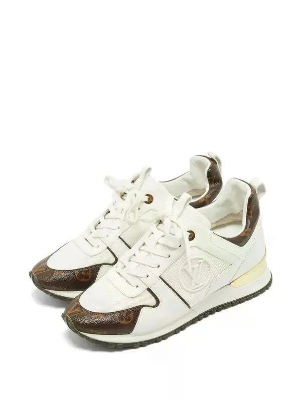 LOUIS VUITTON Run Away Monogram Sneakers - White
