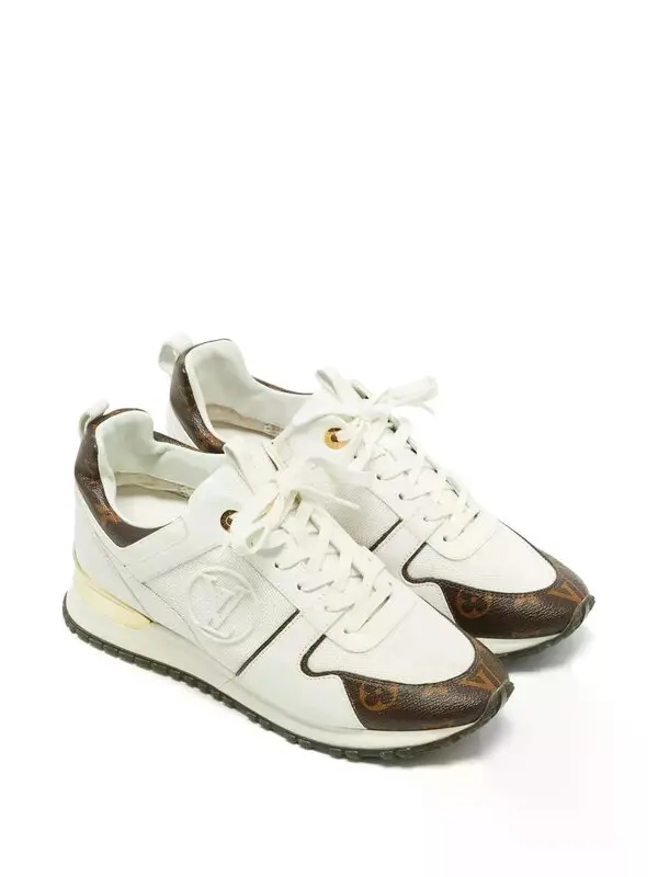 LOUIS VUITTON Run Away Monogram Sneakers - White