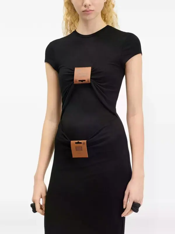 JEAN PAUL GAULTIER Draped Maxi Dress - Black
