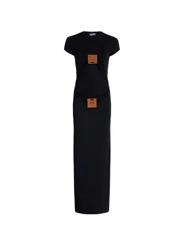 JEAN PAUL GAULTIER Draped Maxi Dress - Black