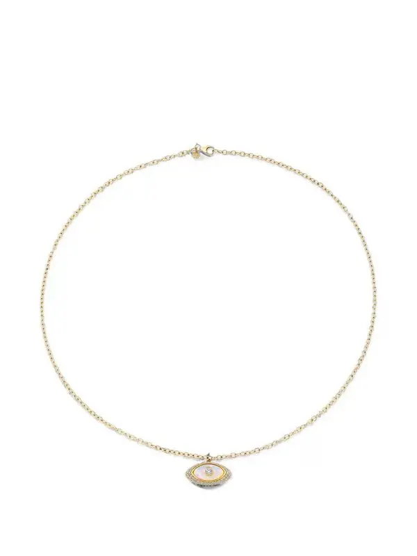 SYDNEY EVAN Evil Eye Opal And Diamond Necklace - Gold